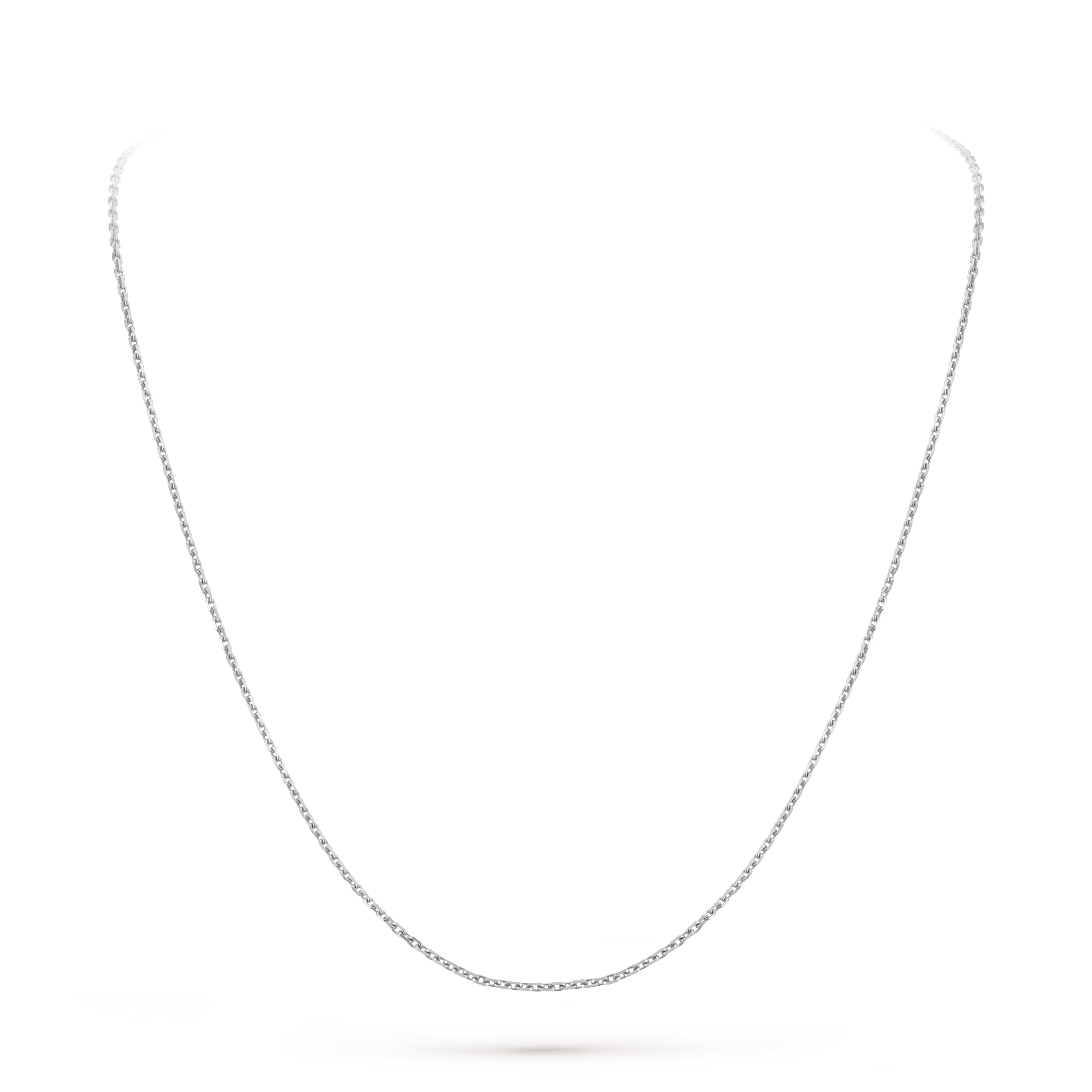 Trace chain, 50 cm 18K white gold- Van Cleef & Arpels